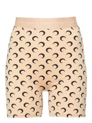 MARINE SERRE Regenerated Cycling Shorts - Neutrals