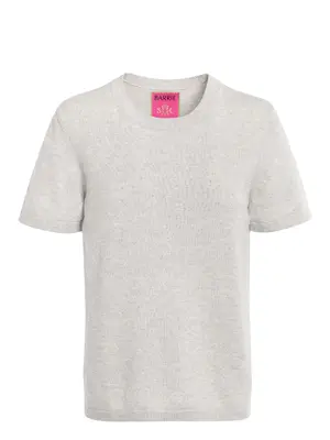 BARRIE Fine-knit Crew-neck T-shirt - Grey
