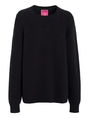 BARRIE Striped Chunky-knit Jumper - Black