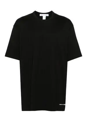 Comme Des Garçons Drop-shoulder Cotton T-shirt - Black