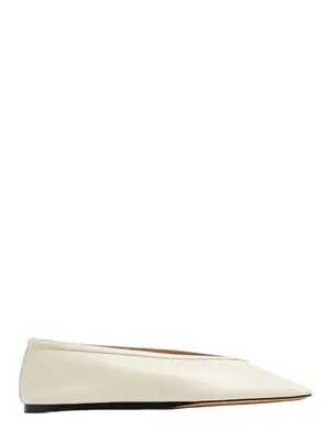 Le Monde Beryl Luna Leather Ballerinas - White