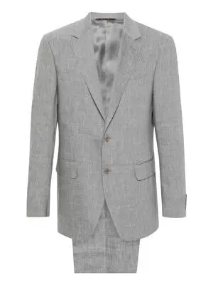 Canali Slub-texture Suit - Grey