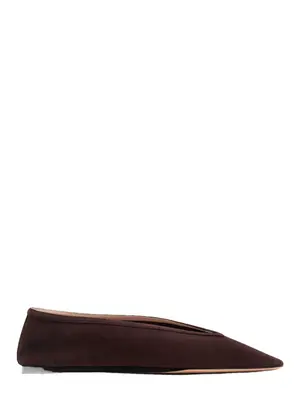 Le Monde Beryl Luna Suede Ballerinas - Brown