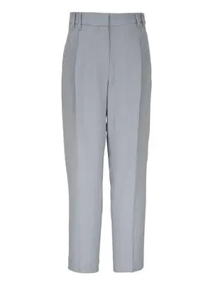 Brunello Cucinelli Brunello Cucinelli Monili Chain Embellished Tapered Trousers Blue