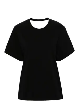 IRO PARIS Open-back Cotton T-shirt - Black