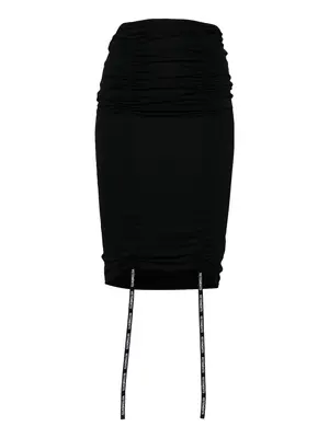 Vetements Ruched Pencil Skirt - Black