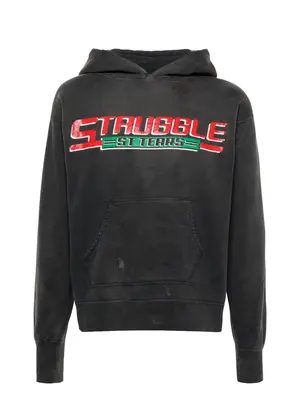 SAINT MXXXXXX Struggle Tears Cotton Hoodie - Grey