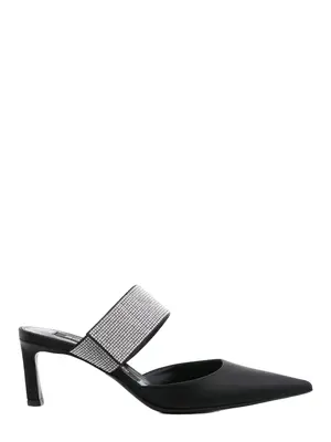 SERGIO ROSSI Paris 60mm Satin Mules - Black
