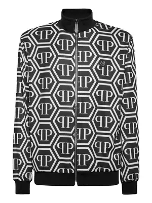 Philipp Plein Monogram-print Track Jacket - Black