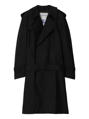 Burberry Double-breasted Belted Trench Coat - Black