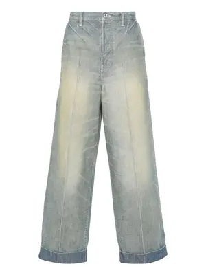 Kenzo Mid-rise Tapered-leg Jeans - Blue