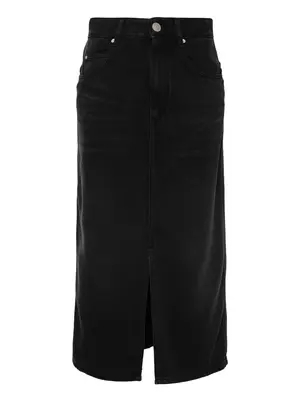 Isabel Marant Tilauria Denim Midi Skirt - Black