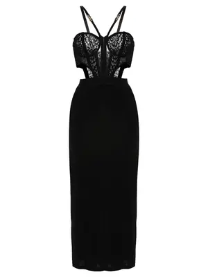Versace Panelled Dress - Black
