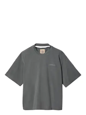 Camper Logo-embroidered T-shirt - Grey