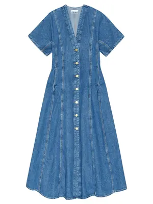 GANNI Denim Maxi Dress