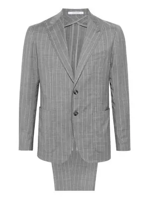 TAGLIATORE Single-breasted Striped Wool Suit