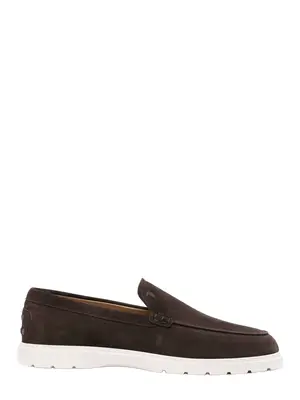 TOD'S Suede Slipper Loafers - Brown