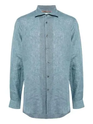 Paul Smith Long-sleeve Linen Shirt - Blue
