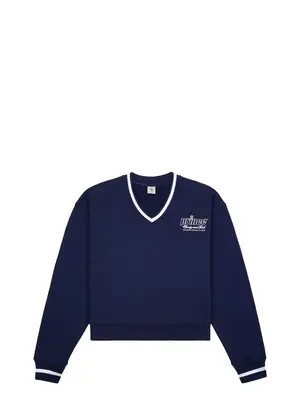 SPORTY & RICH Prince Health Cotton Sweatshirt - Blue