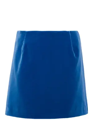 BLAZÉ MILANO Coci Velvet Miniskirt - Blue