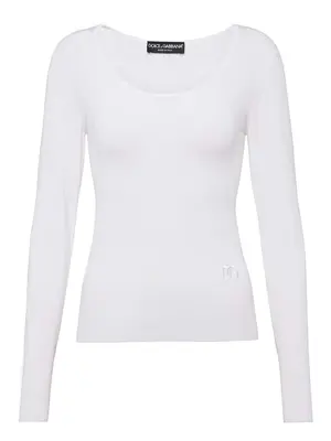 Dolce & Gabbana Silk-blend Sweater - White