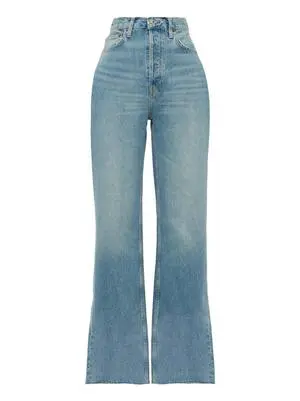 RE/DONE High-rise Wide-leg Jeans - Blue