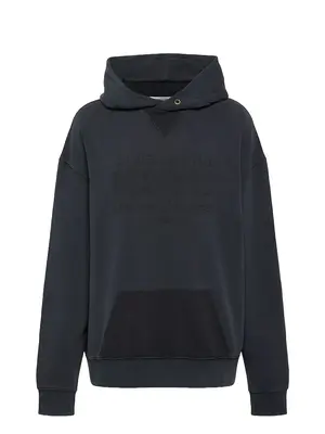 MAISON MARGIELA Logo Cotton Hoodie - Black