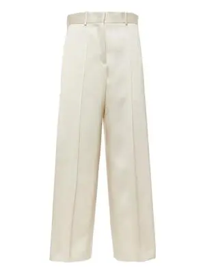 JIL SANDER Satin Wide-leg Pants - Beige