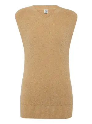 TOTEME Cotton-blend Terry Sweater Vest - Beige