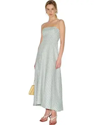REFORMATION Monette Linen Dress - Blue