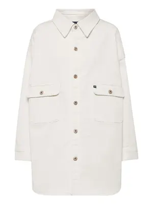 Ag Oversized Denim Trucker Jacket - White