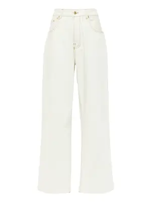 Jacquemus Le De-nîmes Wide-leg Jeans - White
