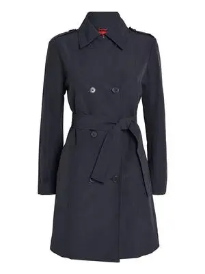 Max & Co. Cotton-Blend Trench Coat Blue