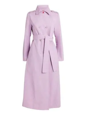 Max & Co. Cotton-Blend Trench Coat Purple