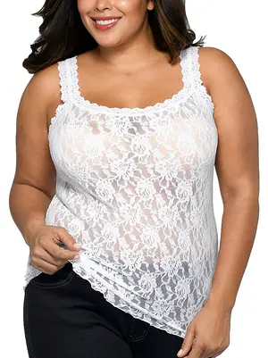 Hanky Panky Plus Signature Lace Classic Cami - White