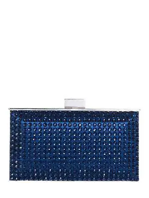 Aqua Crystal Minaudiere Navy