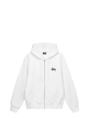 StÜssy Basic Zip Hoodie - White