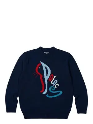 PALACE Cat Knit - Blue
