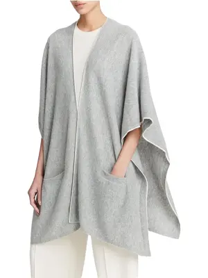 Vince Jersey-knit Cashmere Cape - Grey