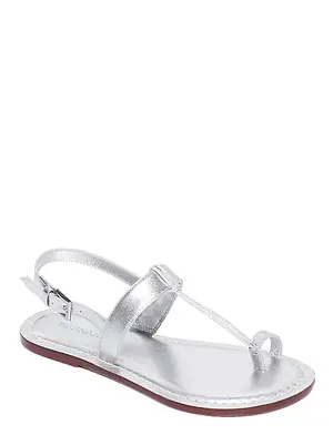 Bernardo Maverick Toe-Ring Sandals Silver