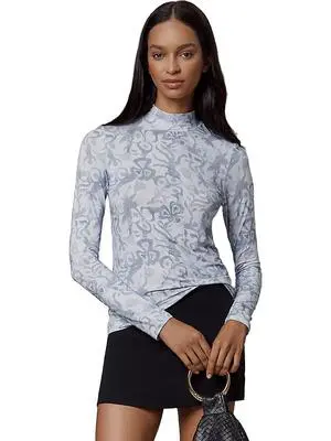 Scotch & Soda Long-sleeve Printed Top - Dancer Lavender