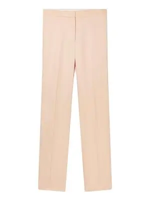 Stella McCartney Mid-rise Straight-leg Trousers - Peach Powder