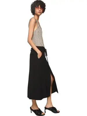 STELLA MCCARTNEY Whipstitch-Closure Wool Skirt