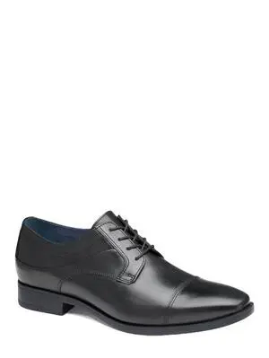 Johnston & Murphy Gibbons Cap Toe Derby - Black Full Grain