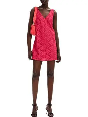 DESIGUAL Floral Lace Minidress