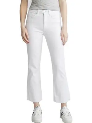 MAVI Anika Raw Hem High Waist Crop Flare Jeans