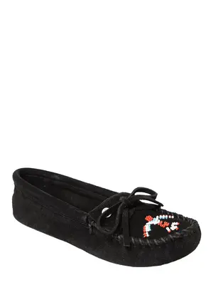 Minnetonka Minnetonka X Lucie Skjefte Thunderbird 'animikii' Softsole Slipper Black