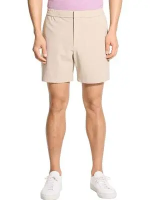 Theory Theory Curtis Slim Fit Drawstring Shorts Earl Grey