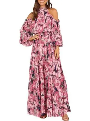 PETAL & PUP Hilary Floral Maxi Dress - Pink Floral