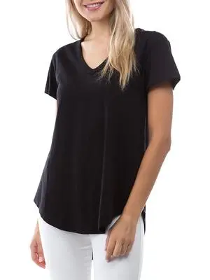 APNY APNY V-Neck High-Low T-Shirt Black